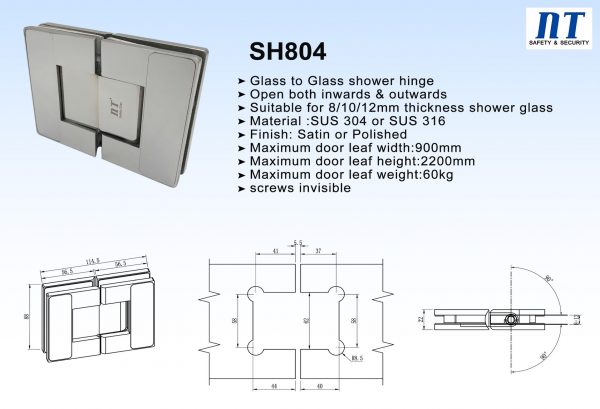 NT SH804 Shower Hinge – NT Architectural Hardware (M) Sdn Bhd ...